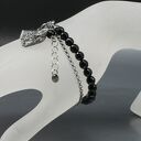 blask onyksu bransoletka "salgant" - charmsy zawieszka srebrna - serce ...