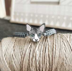 Homemade by n • Bransoletka kot sphinx bransoletki