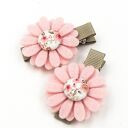 spinki do włosów kwiatki florence pink - dla dziewczynki ღ art-Madam.pl