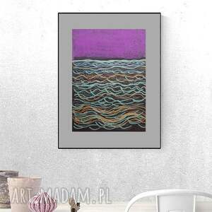 nowoczesny rysunek 30x40 morze grafika na ścianę minimalizm ღ art-Madam.pl