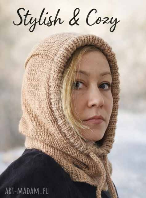 Damska Balaklava Komin Kaptur - Wyraziste ღ art-Madam.pl