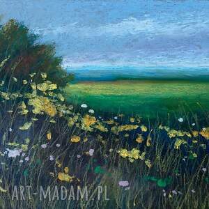 obrazy łąka rysunek A4 pastele olejne ღ art-Madam.pl