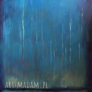 las nocą niebieska abstrakcja obraz akrylowy formatu 50/60cm ღ art-Madam.pl