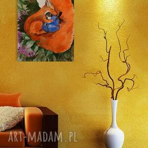 lisie sny" obraz akwarelami i piórkiem artystki plastyka adriany laube ...