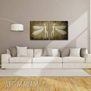 anioły szczęścia a14 100x50cm obraz duży na płótnie ღ art-Madam.pl
