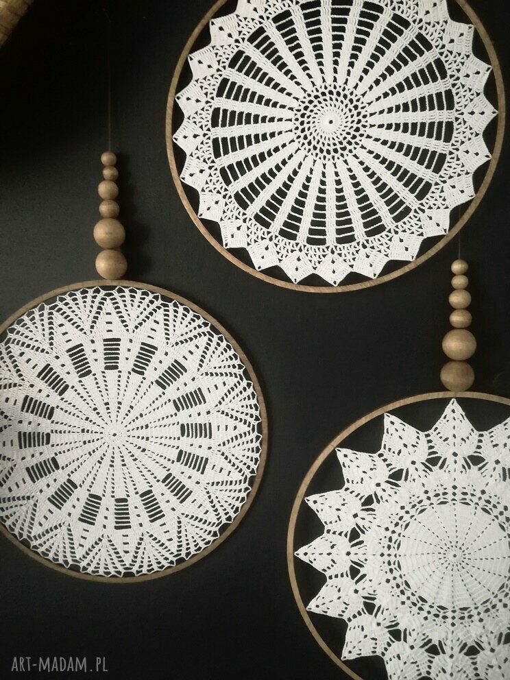 3 x łapacz snów - lapacz dekoracja ścienna, koronka
