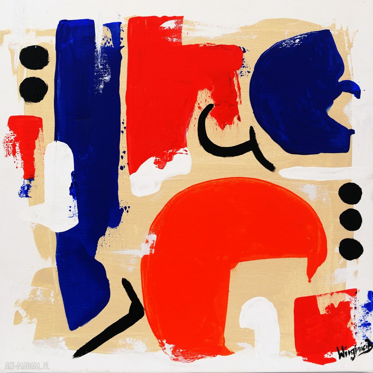 abstrakcja obraz nowoczesny "demokracja" do salonu ღ art-Madam.pl