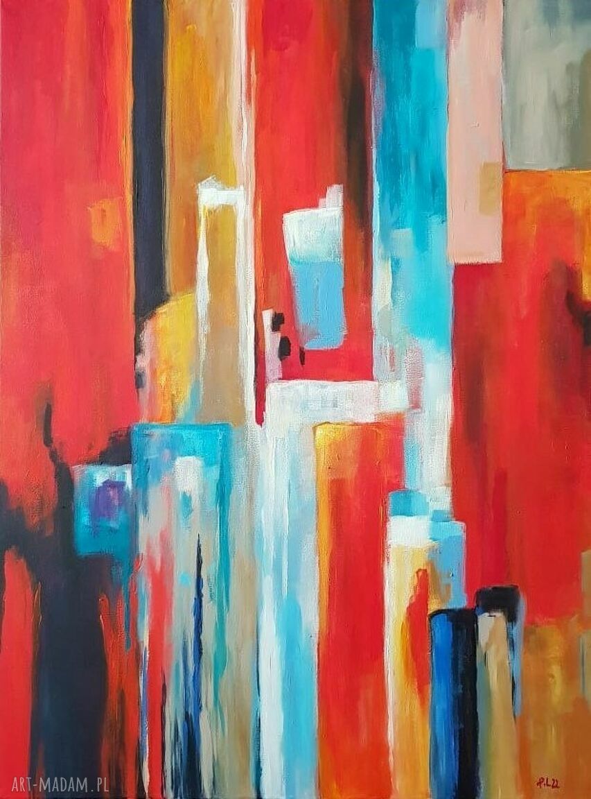 abstrakcja obraz akrylowy formatu 60/80 cm - akryl: obrazy dom ...