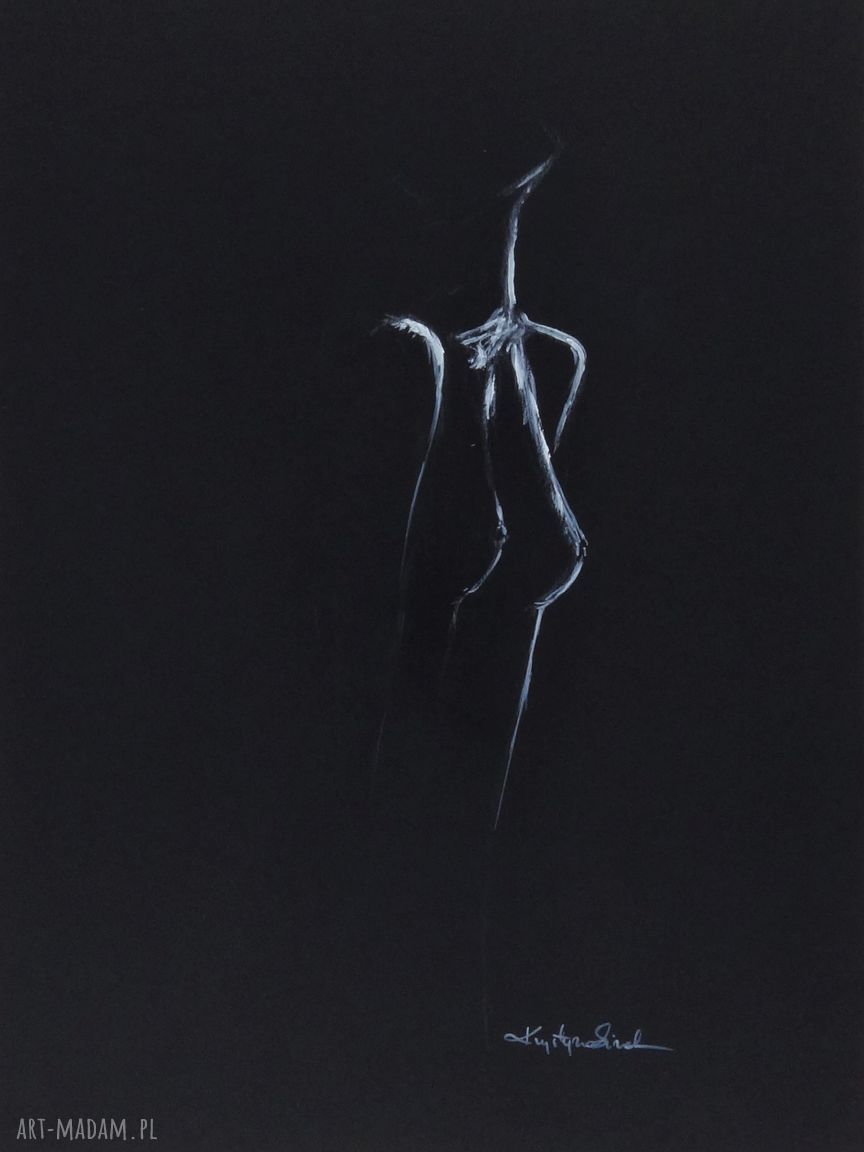 Art krystyna siwek • Obraz 30x40 cm akt kobiecy subtelny i