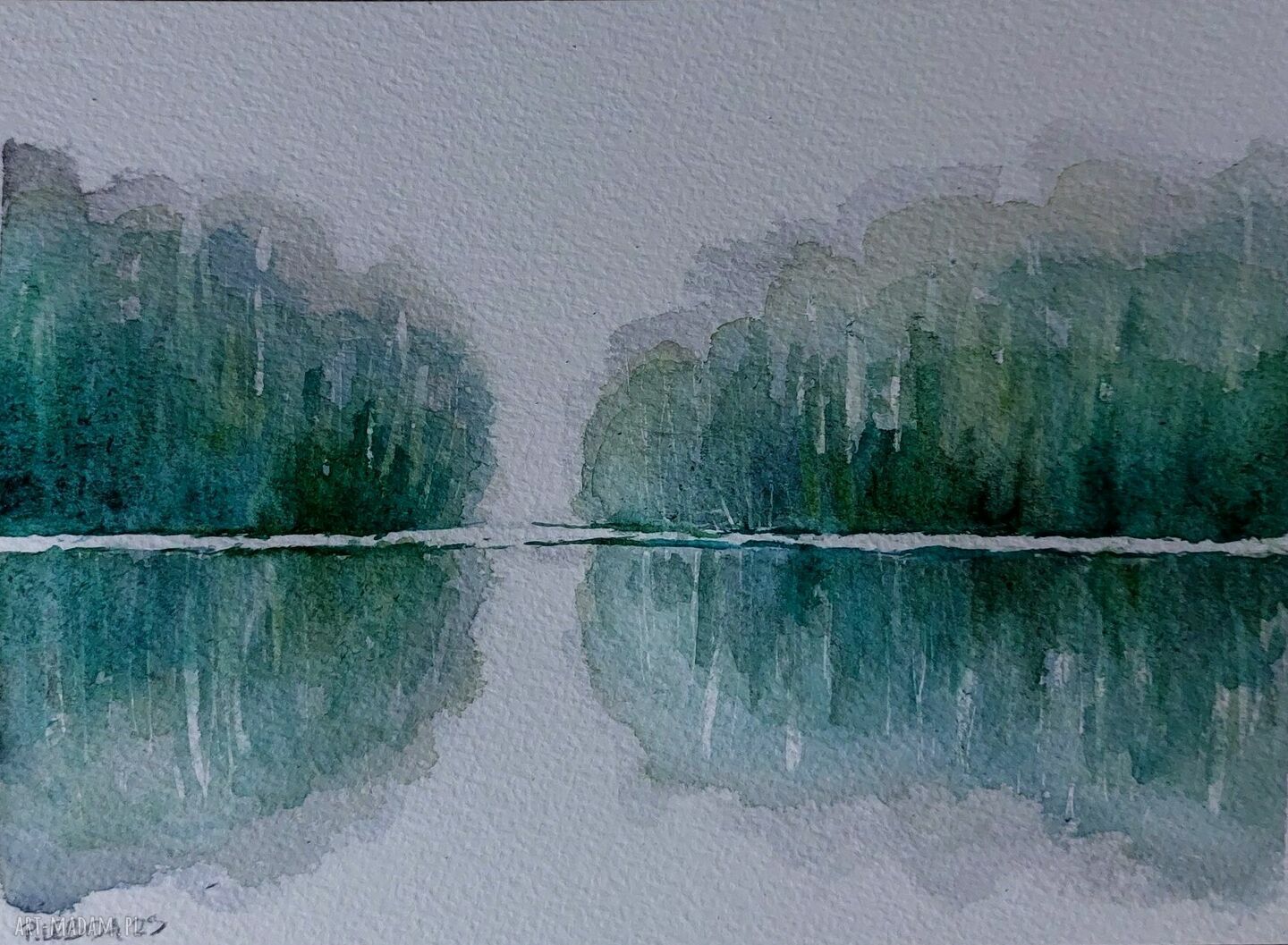 Las Akwarela Formatu A5 - Wyjątkowe Obrazy ღ art-Madam.pl