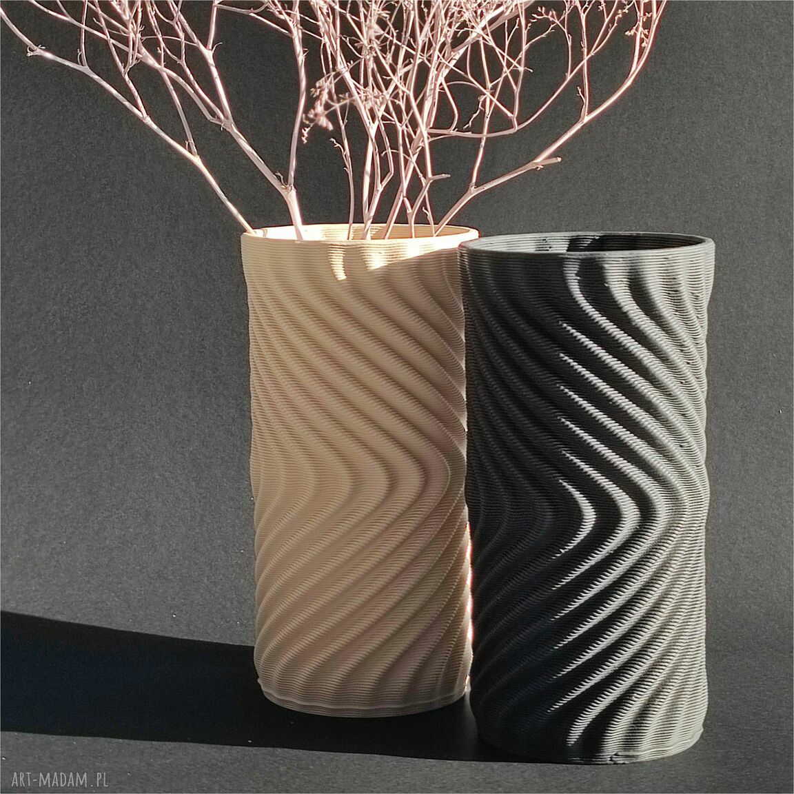 ceramiczny wazon druk 3d kolor naturalny - awangardowe dekoracje ღ art ...