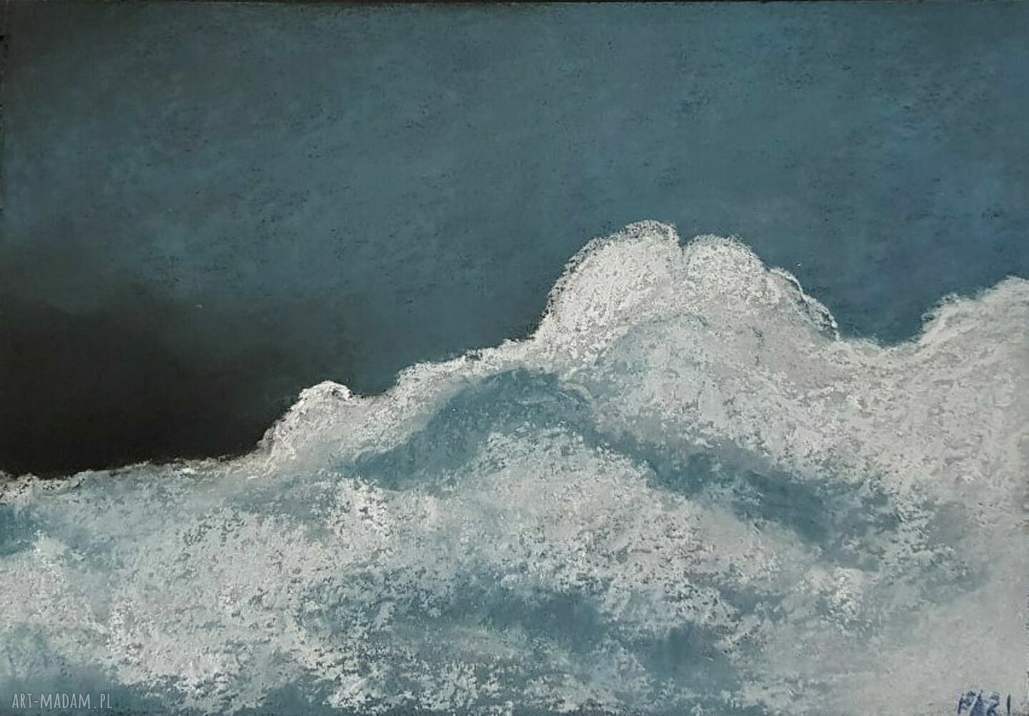 chmury - dwa rysunek pastelami, pastele ღ art-Madam.pl