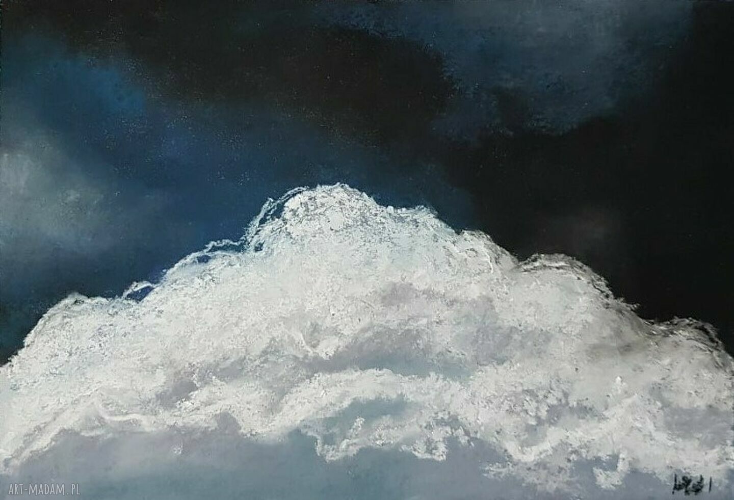 chmury - dwa rysunek pastelami, pastele ღ art-Madam.pl