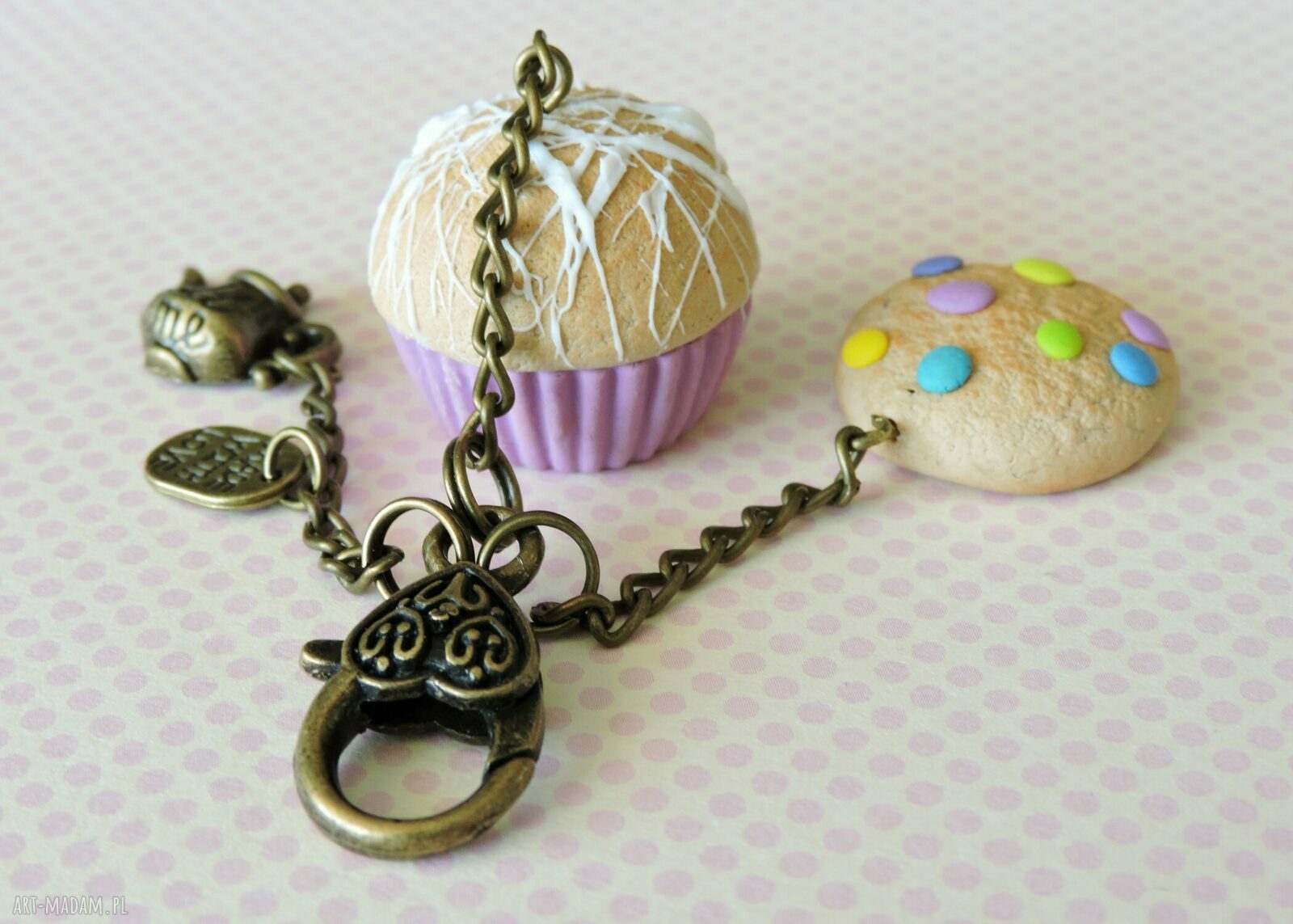breloki handmade - ciastko i muffinka - kazik z mazur