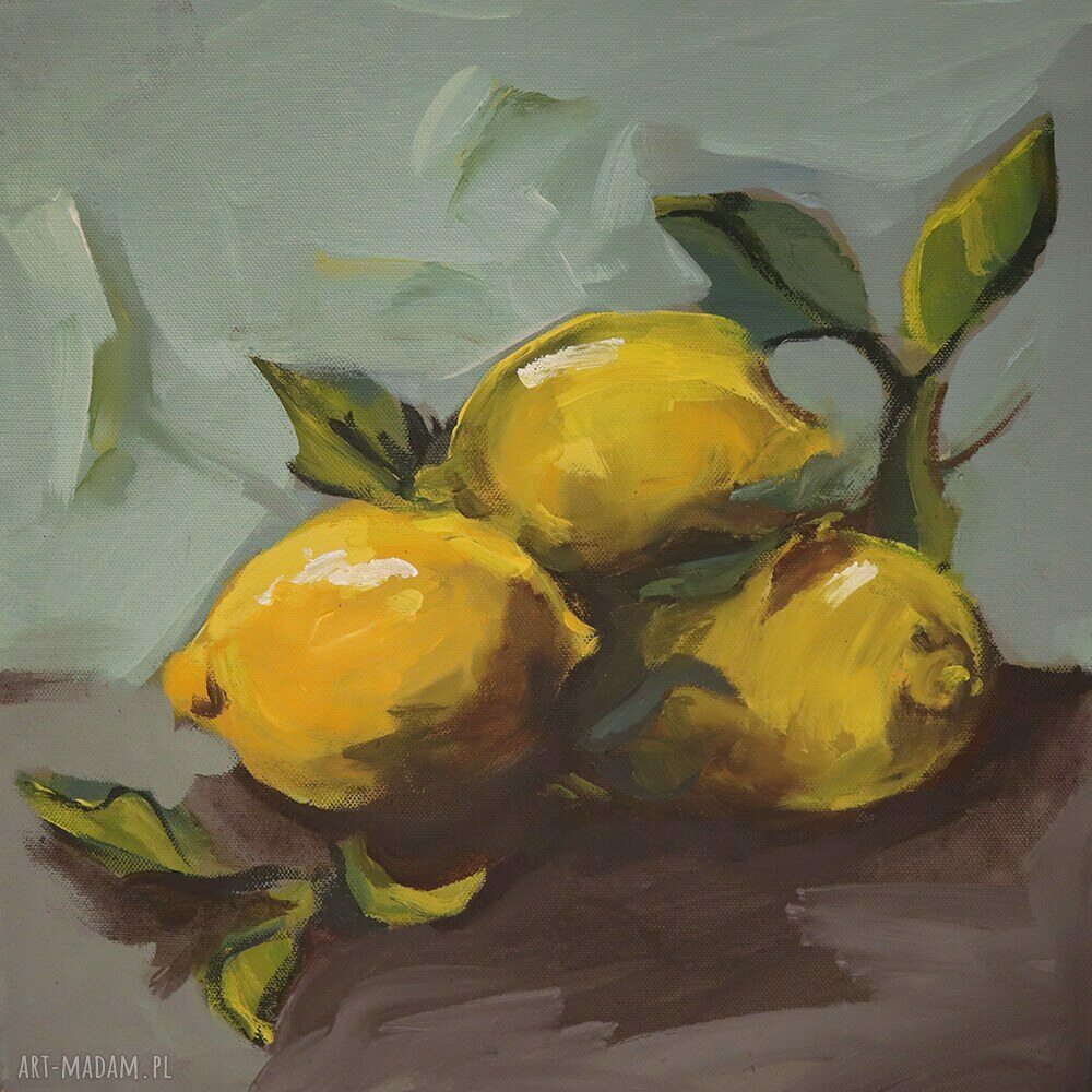 cytryny malarstwo akrylowe - atrakcyjne obrazy ღ art-Madam.pl