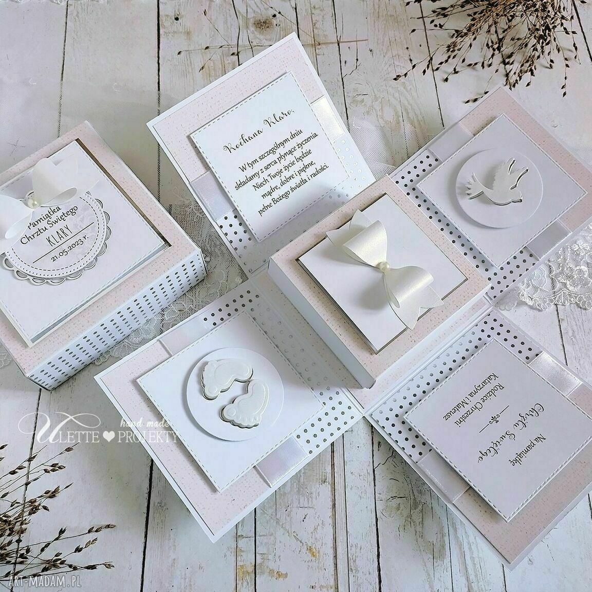 Exploding Box na Chrzest Pamiątka Chrztu - Handmade ღ art-Madam.pl