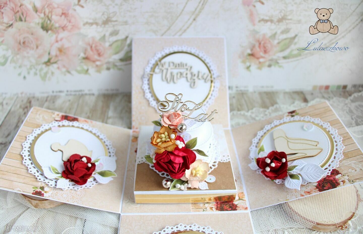 Exploding Box Urodzinowy Kartka Prezent na Urodziny "memories" ღ art-Madam.pl