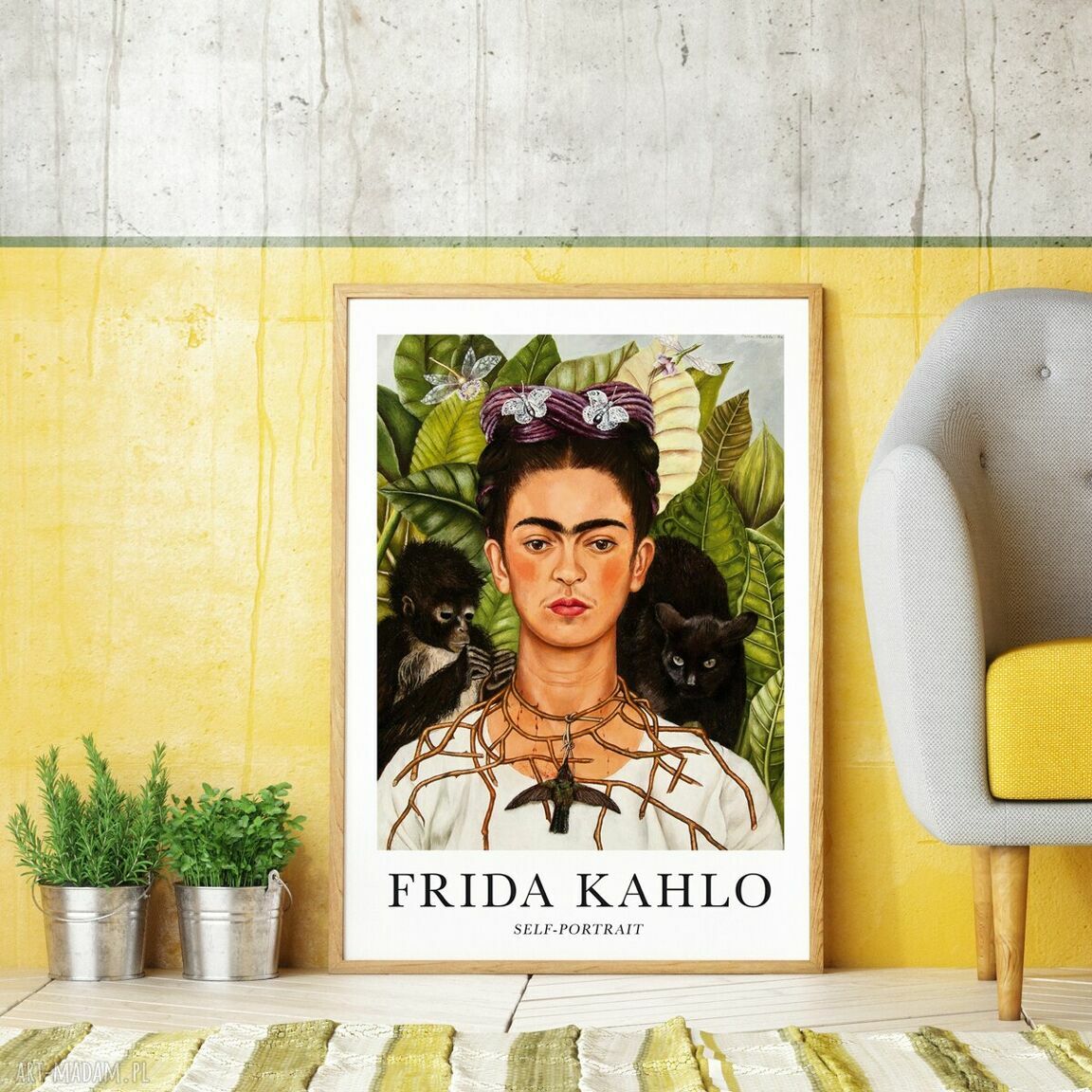 Frida Kahlo Self Portrait Plakat 50x70 cm ღ art-Madam.pl