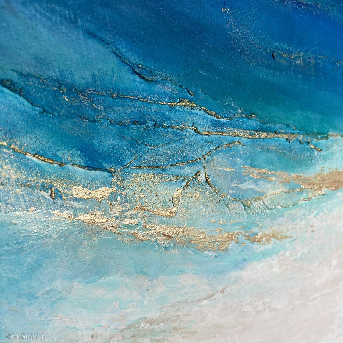 granatowy obraz abstrakcyjny na płótnie maldives VII 70x90 cm ღ art ...