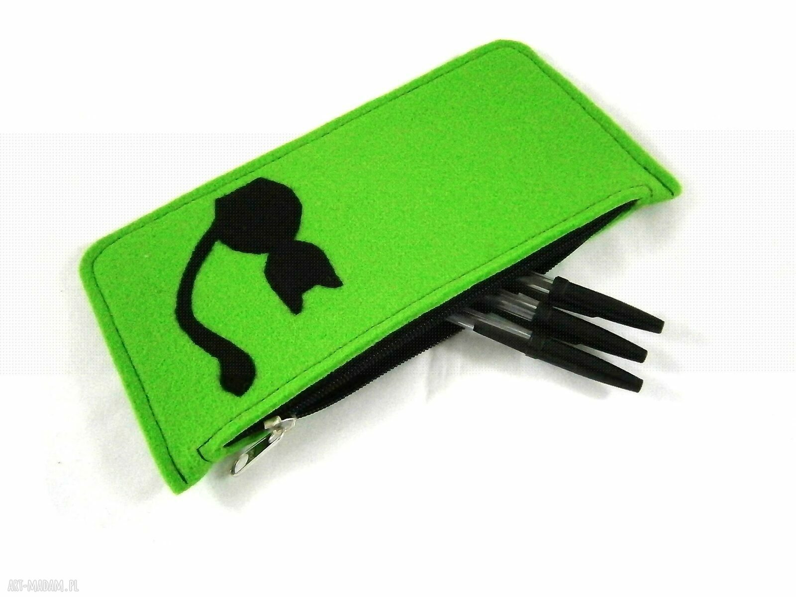 Green Pencil Case - Etui - Aneta Pruchnik ღ art-Madam.pl
