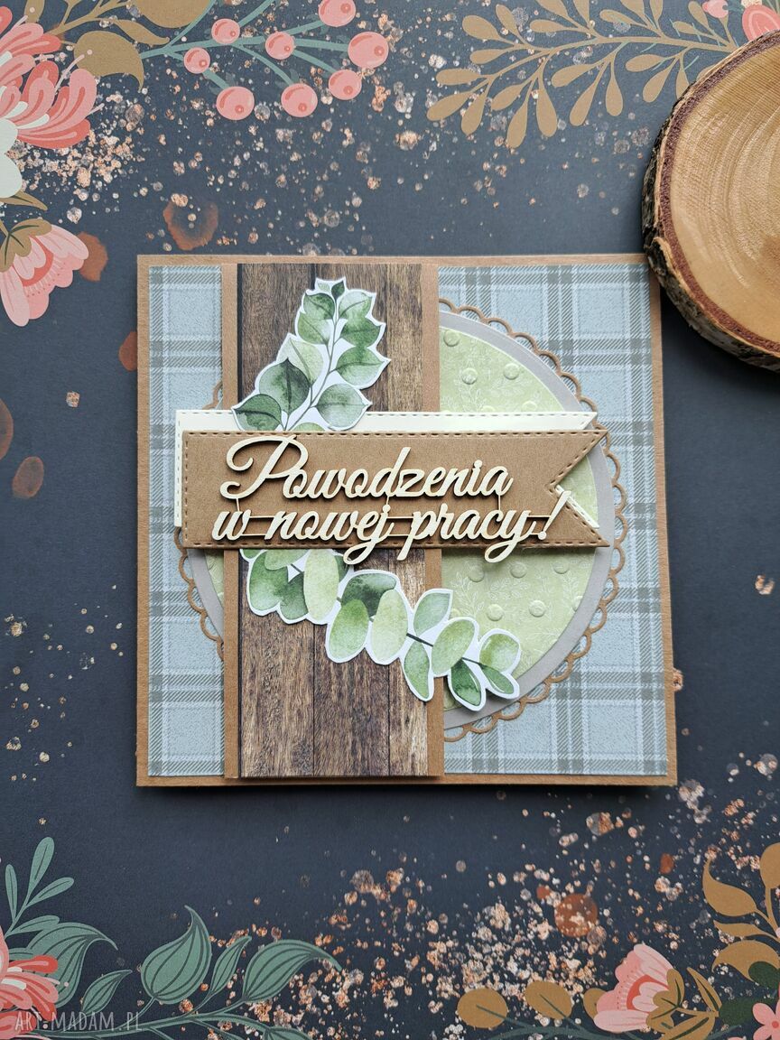 kartka na odejście z pracy "powodzenia w nowej dla kolegi ღ art-Madam.pl