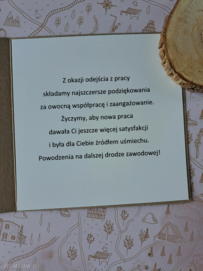 kartka na pożegnanie w pracy/odejście z pracy ღ art-Madam.pl