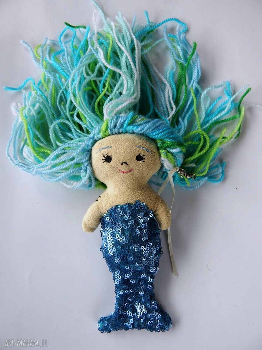 maskotki, dla dziecka - kieszonkowa syrena ola lalka, cekiny syrenka ...