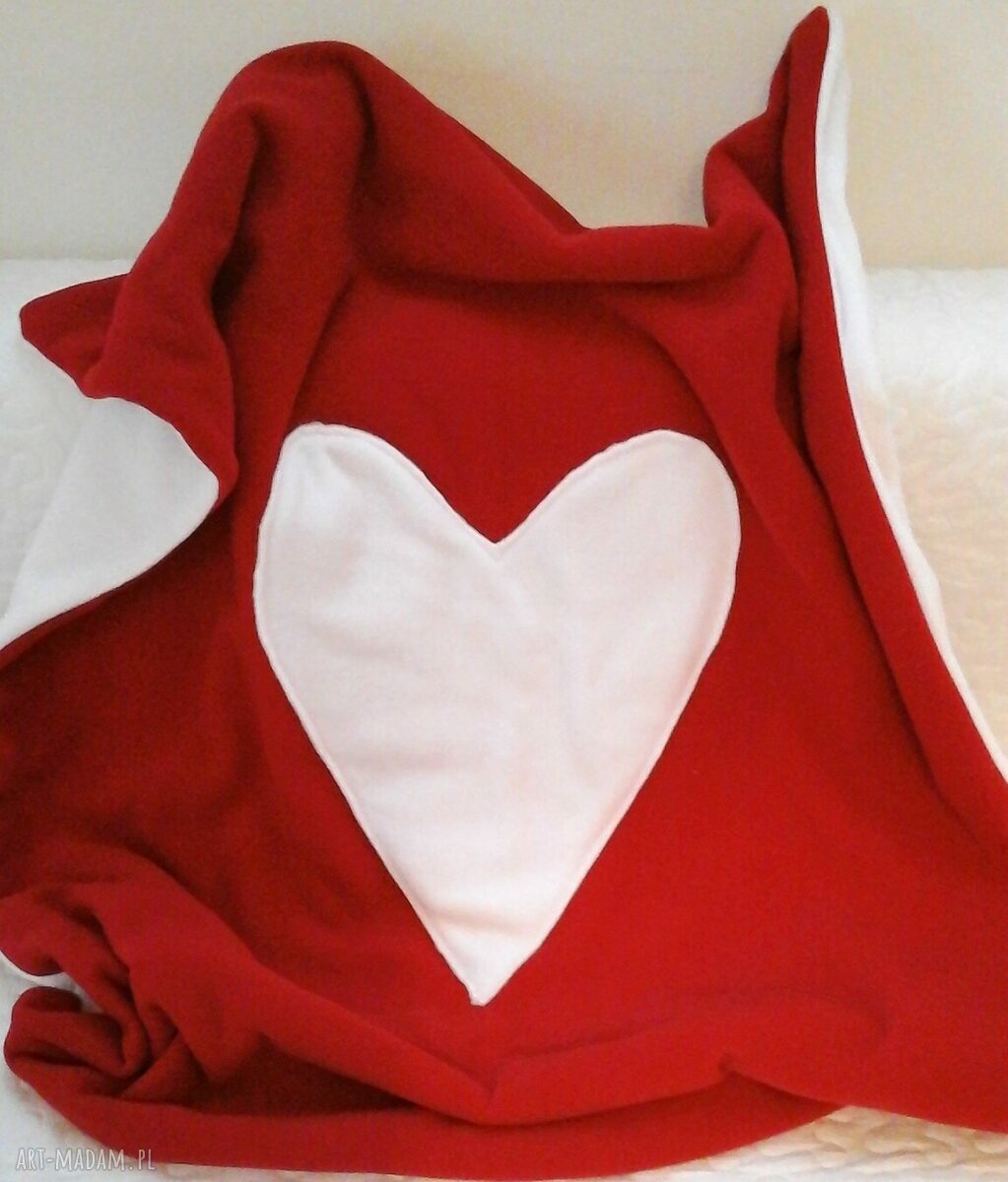 kocy koc M 100x145 serduszko basic truskawa - handmade pokoik ღ art ...