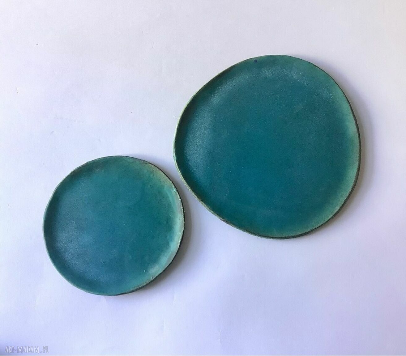 komplet talerzy ręcznie robionych - handmade ceramika ღ art-Madam.pl