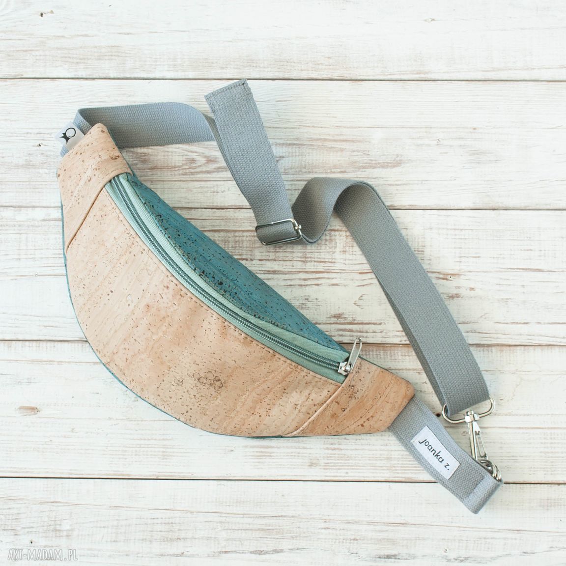 Joanka z • Nerka mini korek piaszczysta plaża torebki nerki