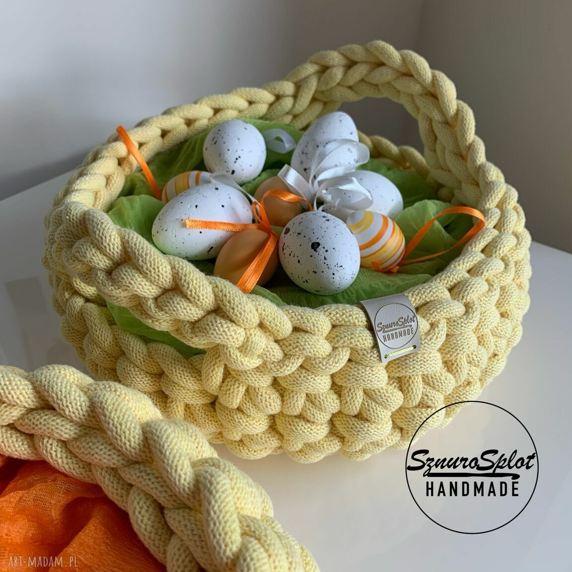 Koszyk na Pieczywo z Grubego Sznurka ღ art-Madam.pl