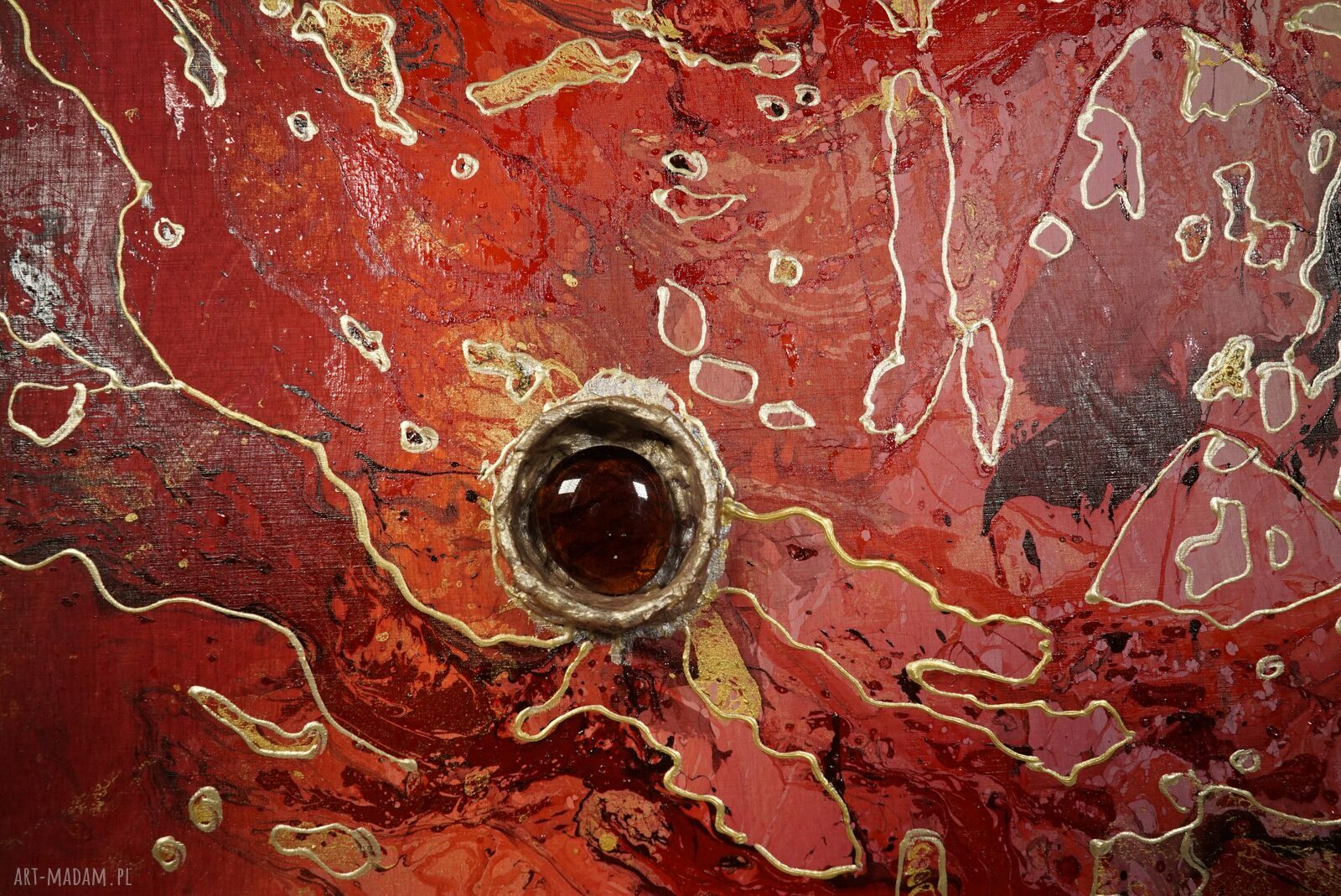 Krajobraz Księżycowy Czerwony - Frapujące Obrazy ღ art-Madam.pl