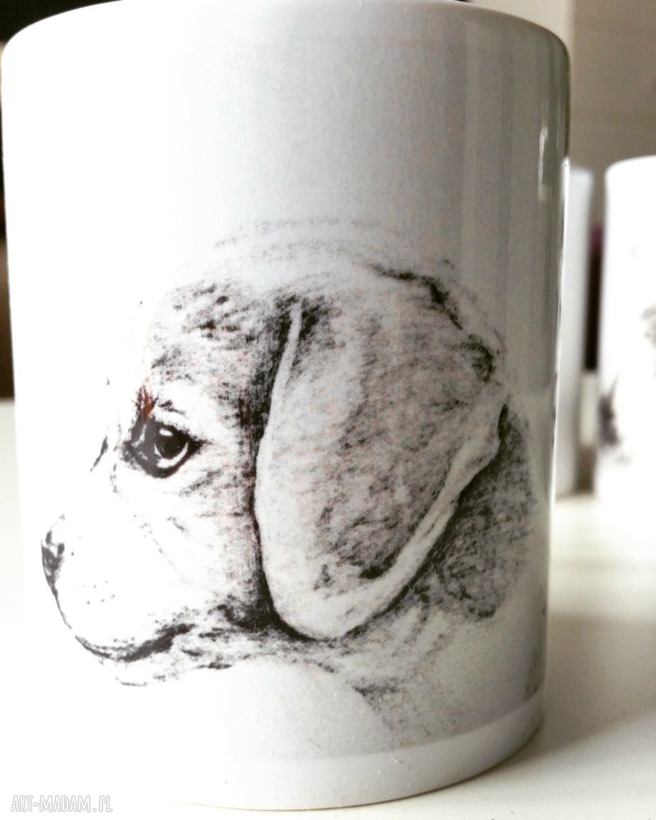 kubek pies rysunek rękodzieło - homeart