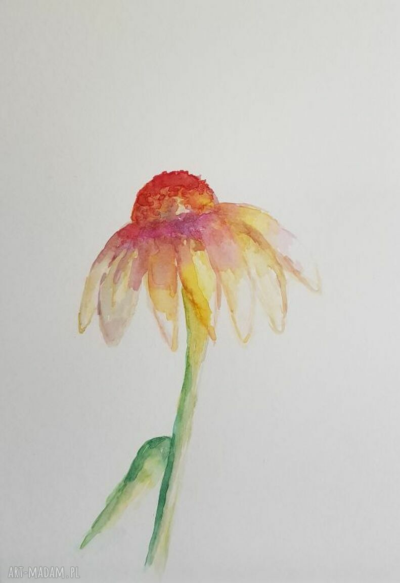 obrazy kwiatek akwarela formatu a5 ღ art-Madam.pl