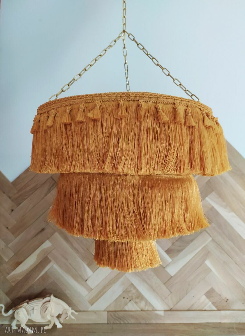 lampy - lampa boho miodowa