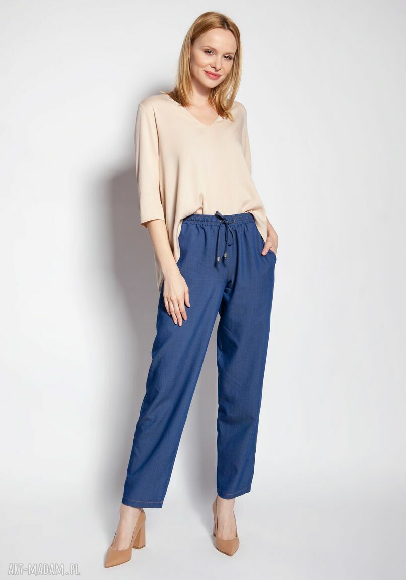 wyraziste spodnie - luźne sd122 jeans - lanti urban