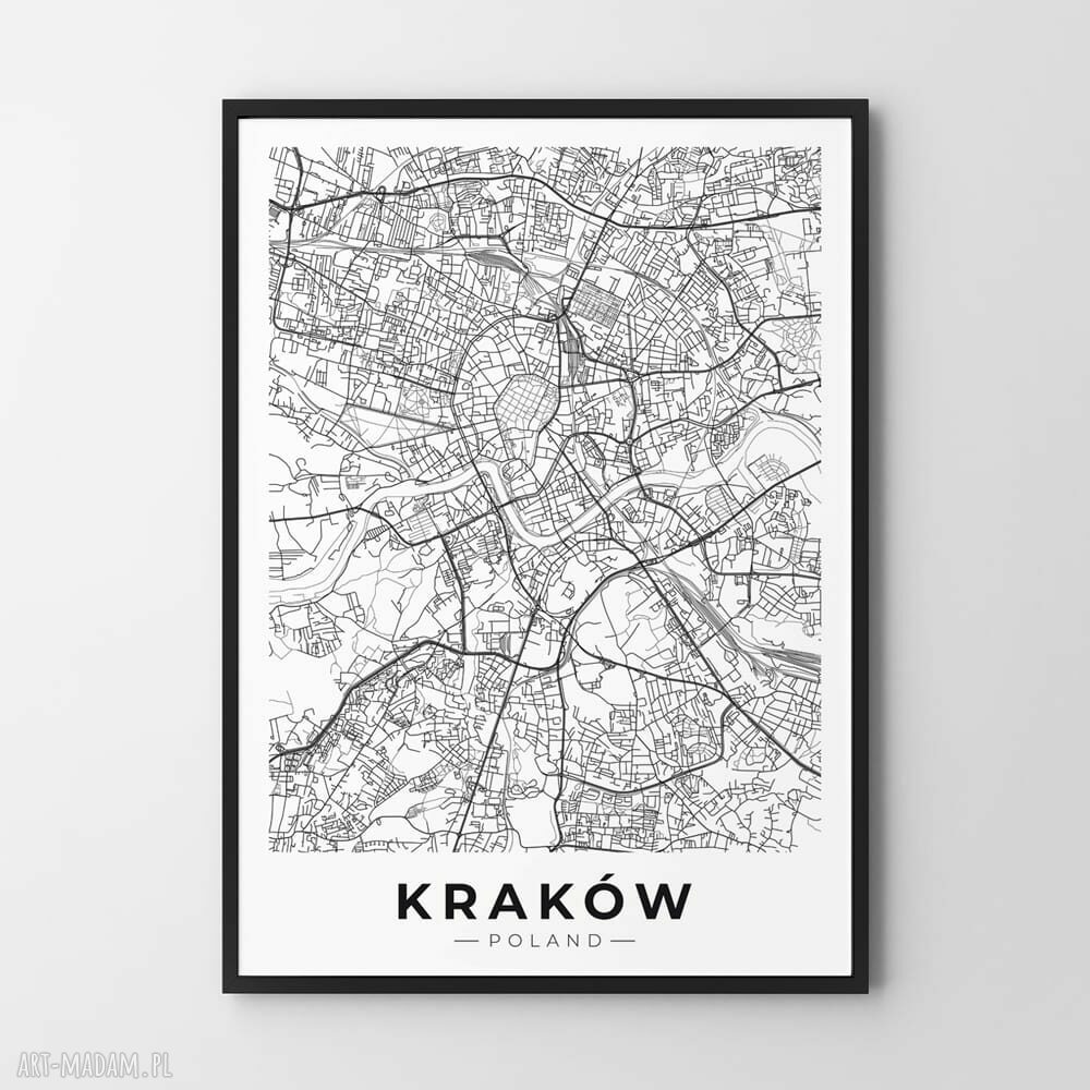 Plakat Mapa Krakowa Format 40x50 cm ღ art-Madam.pl
