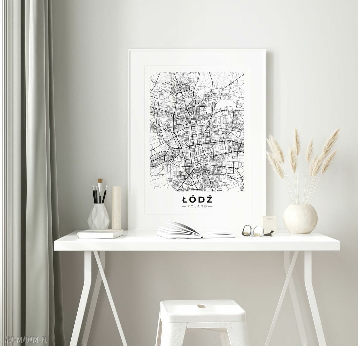 unikalne plakaty plakat mapa łodzi format 30x40 cm ღ art-Madam.pl