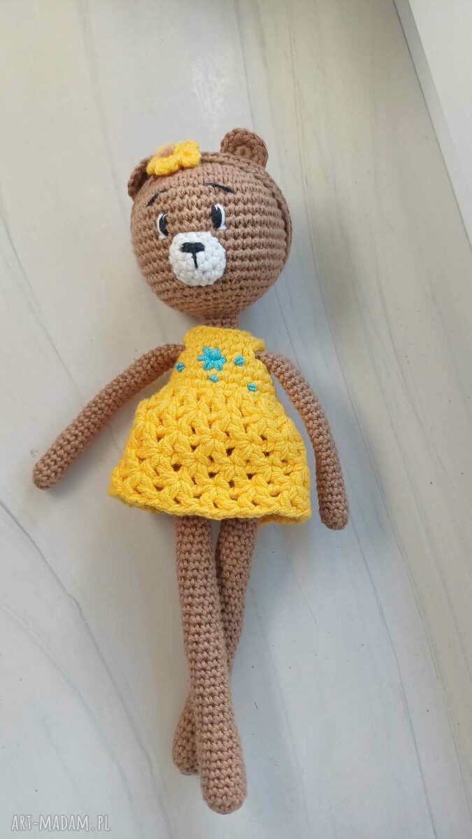 maskotka na szydełku miś ღ art-Madam.pl