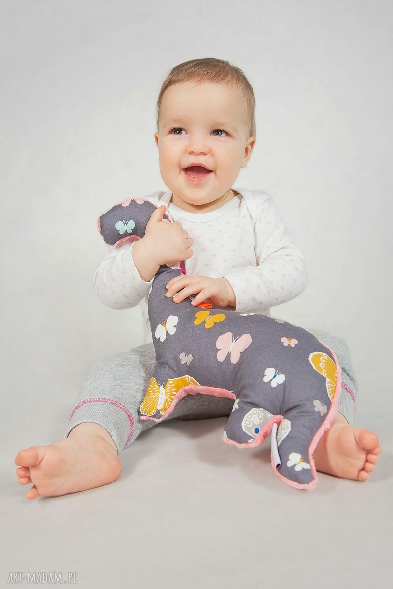 and cotton • Mięciutki dinozaur minky bawełna motylki