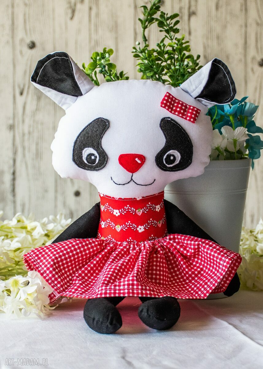 miś panda aurora 44 cm - unikatowe maskotki dla dziecka ღ art-Madam.pl