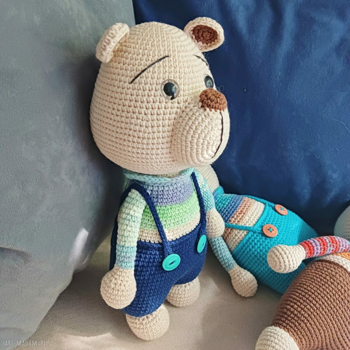 Miś Ryś - Ręcznie Zrobione Maskotki Dla Dziecka ღ art-Madam.pl