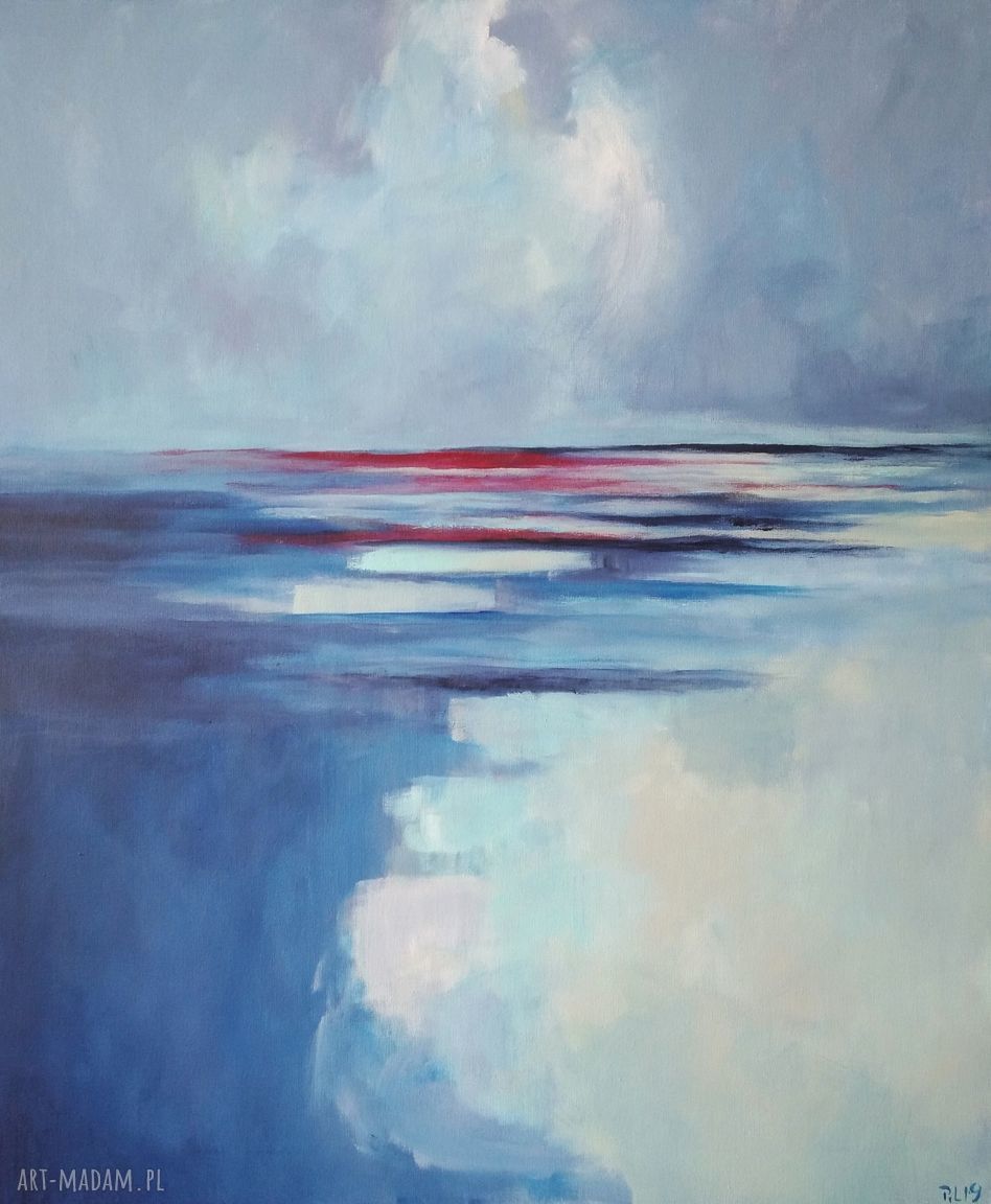 obrazy - morze abstrakcja obraz akrylowy formatu 50/60 cm - paulina