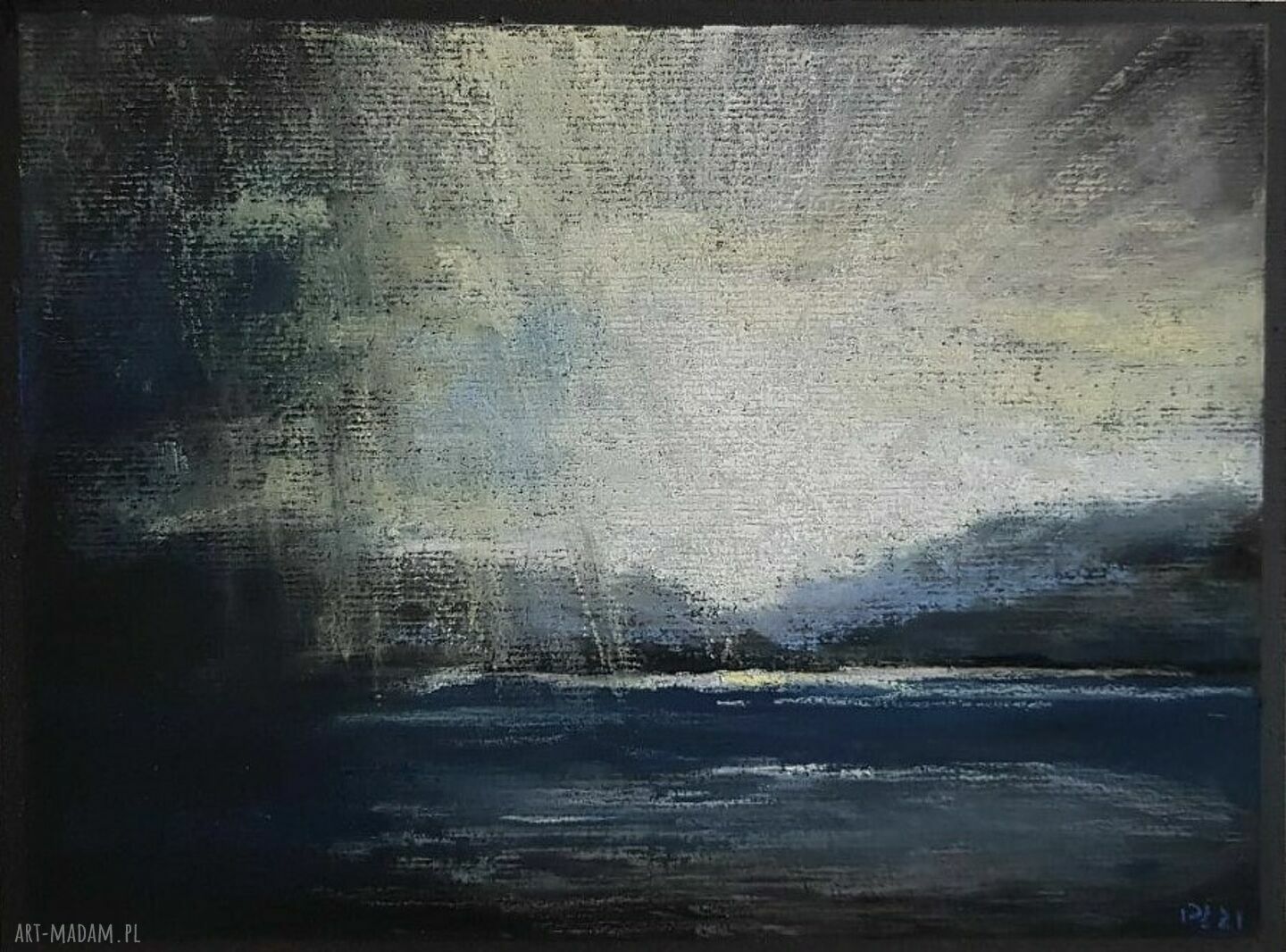 morze - rysunek pastelami suchymi, pastele ღ art-Madam.pl