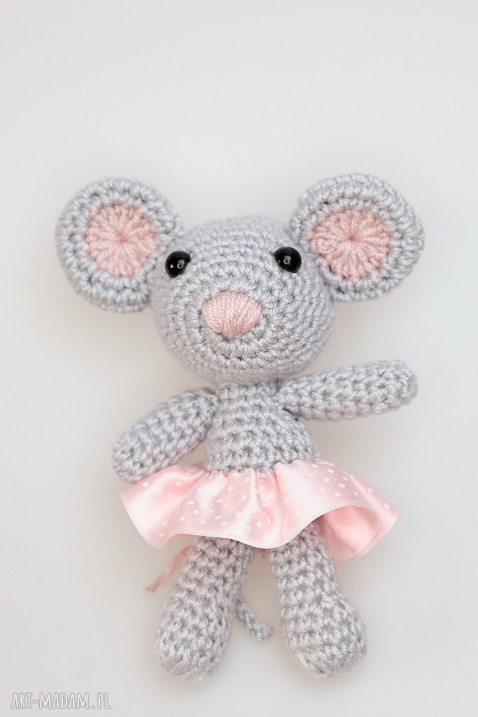 ręcznie zrobione maskotki, dla dziecka - myszka mała