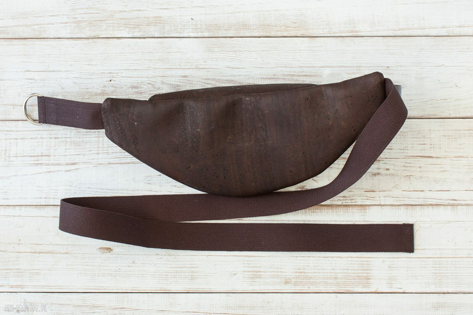 Joanka z • Nerka mini korek ciemny bór torebki nerki