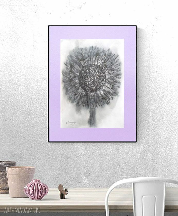 nowoczesny rysunek 30x40 biało czarna grafika do loftu ღ art-Madam.pl