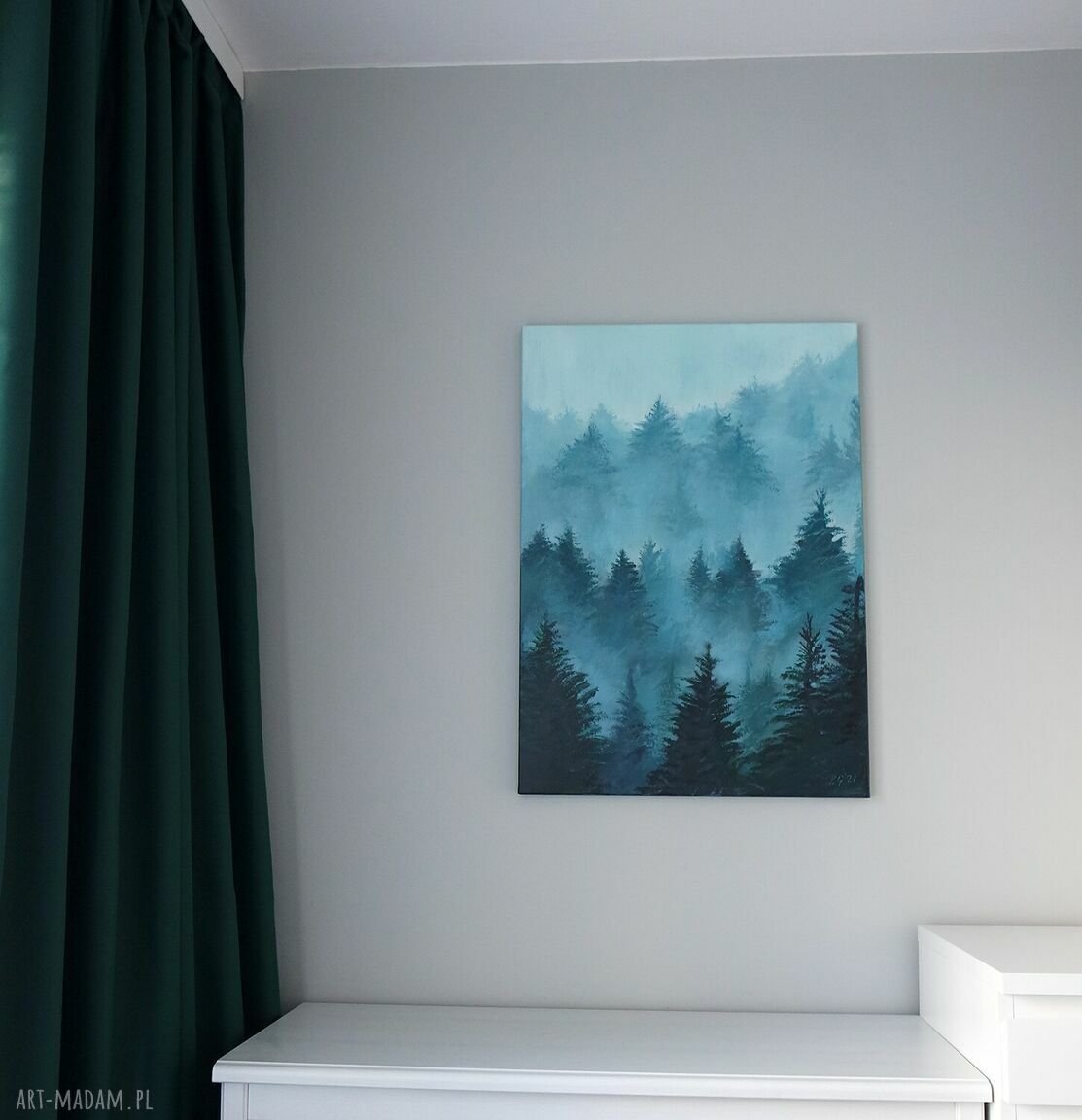 obrazy - obraz las akryl na płótnie - liliarts