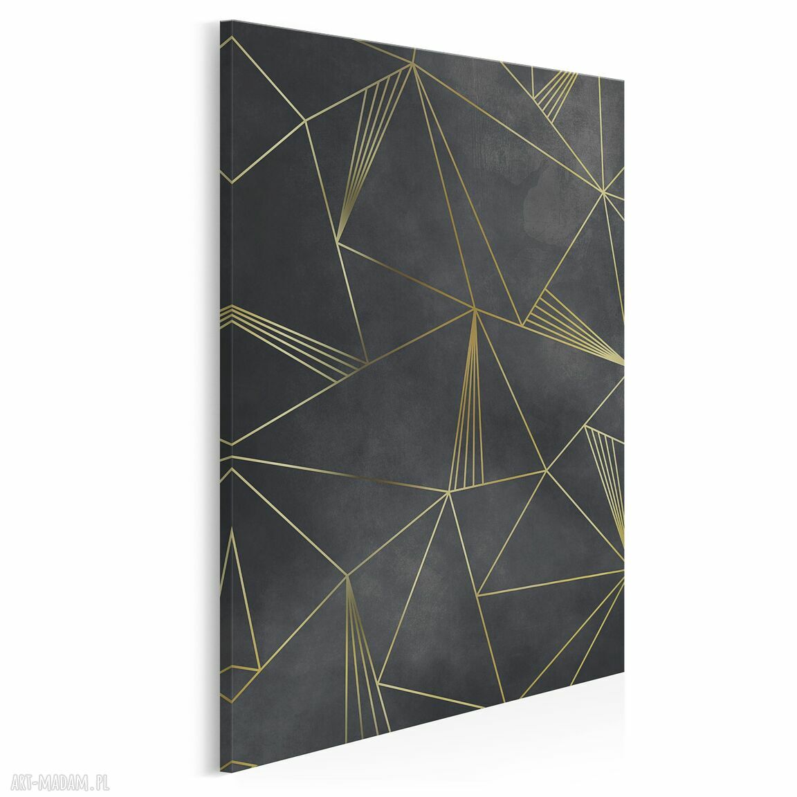 obrazy - obraz na płótnie art deco linie nowoczesny w pionie