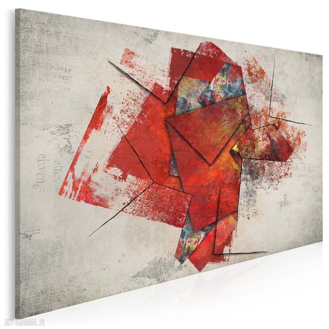 obraz na płótnie czerwony abstrakcja sztuka 120x80